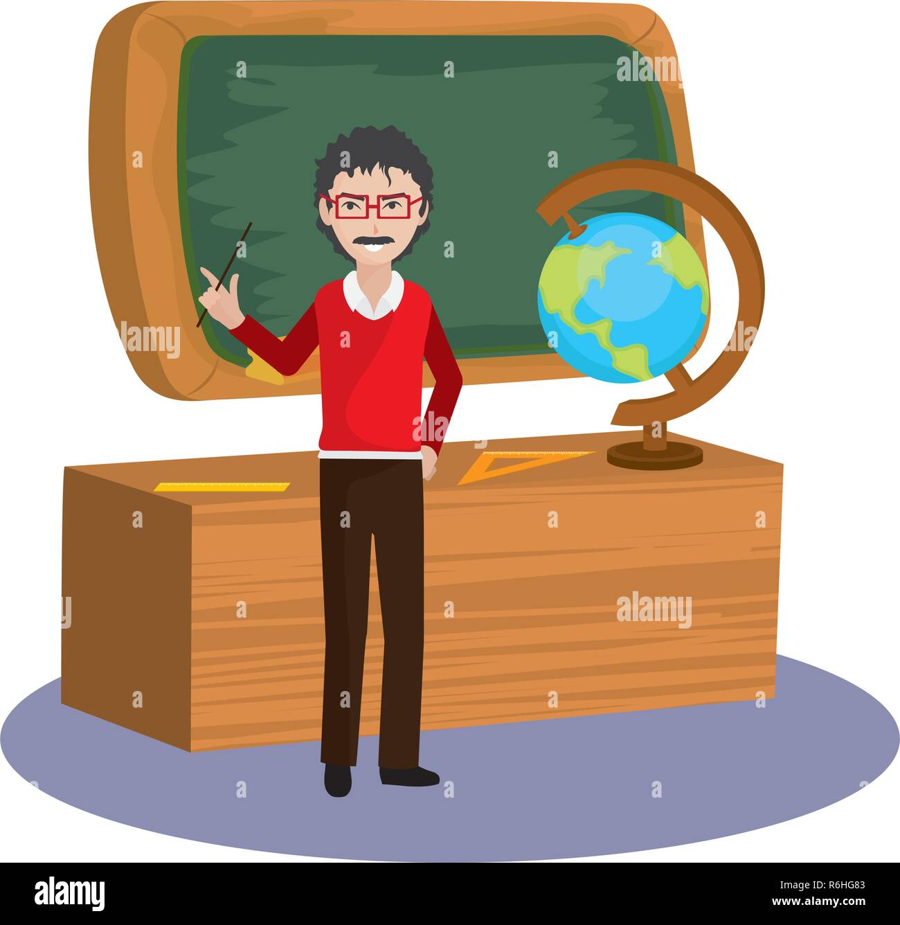 school man teacher cartoon Stock Vector Image & Art - Alamy