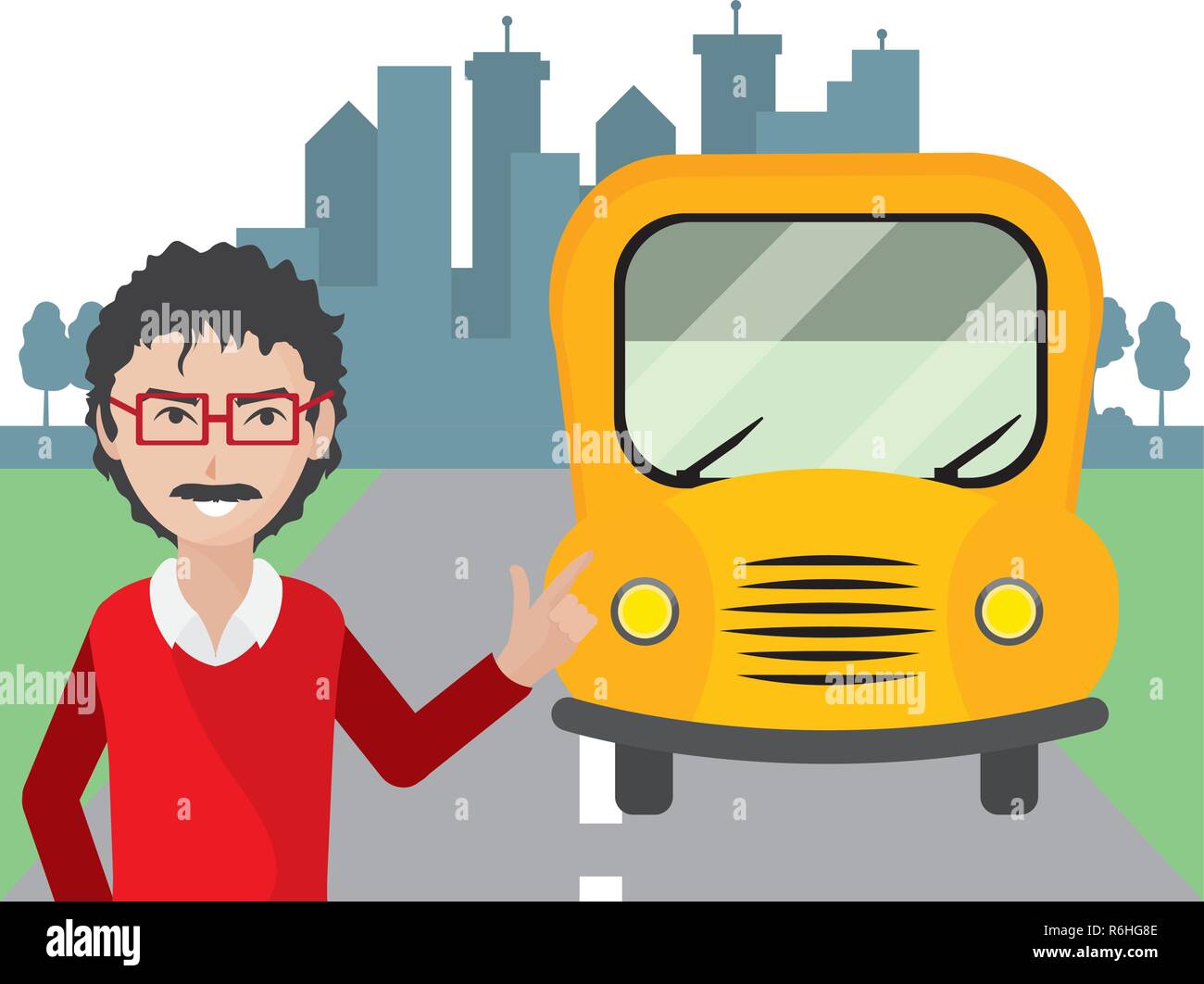 school man teacher cartoon Stock Vector Image & Art - Alamy