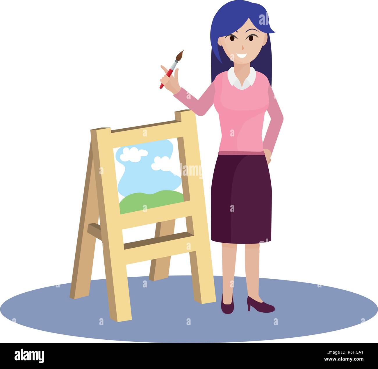 school woman teacher cartoon Stock Vector Image & Art - Alamy