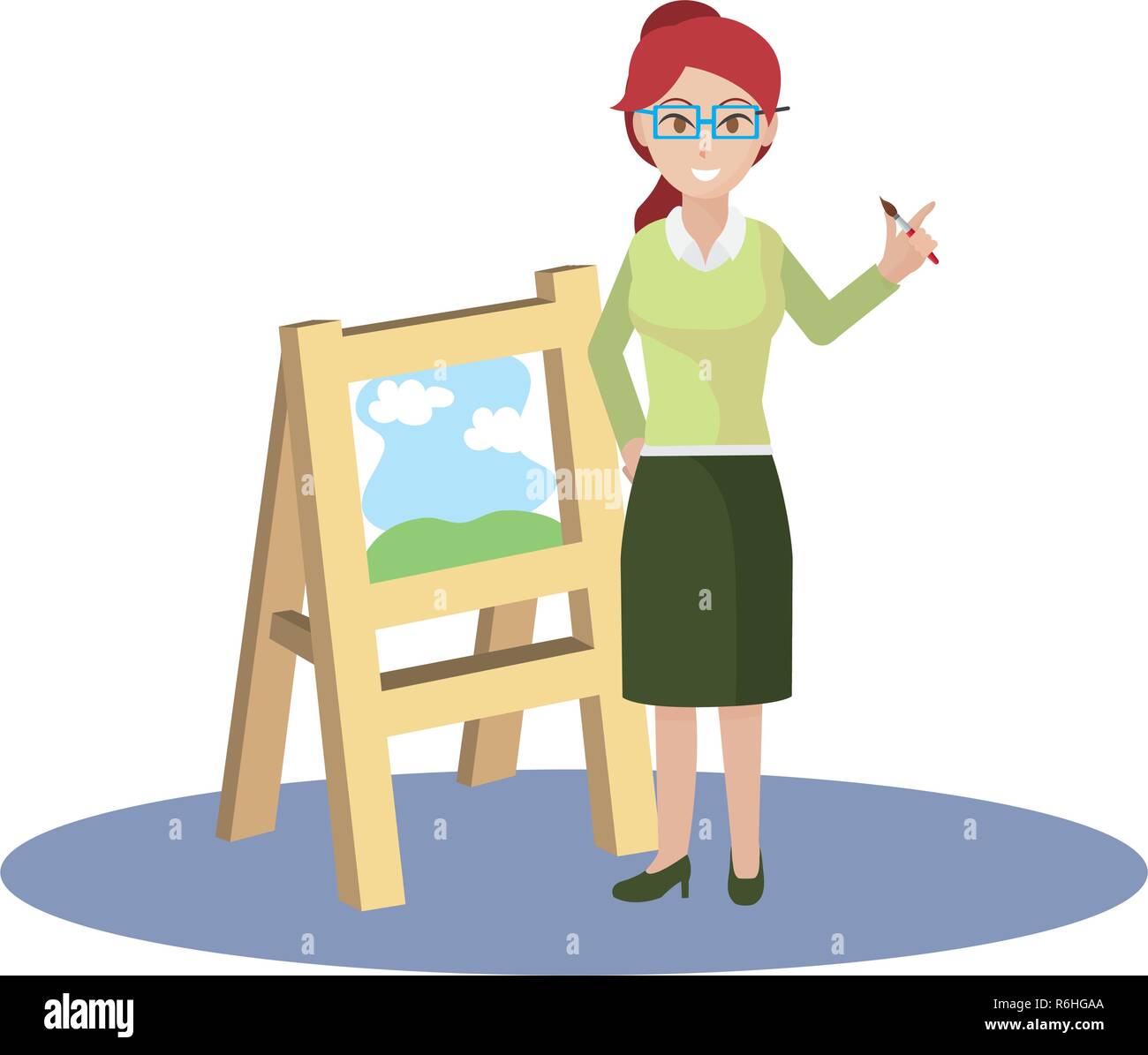 school woman teacher cartoon Stock Vector Image & Art - Alamy
