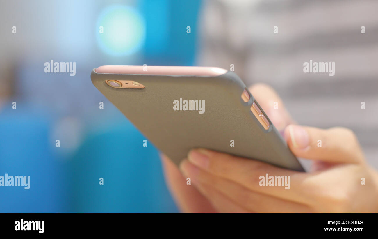 Using mobile phone Stock Photo - Alamy