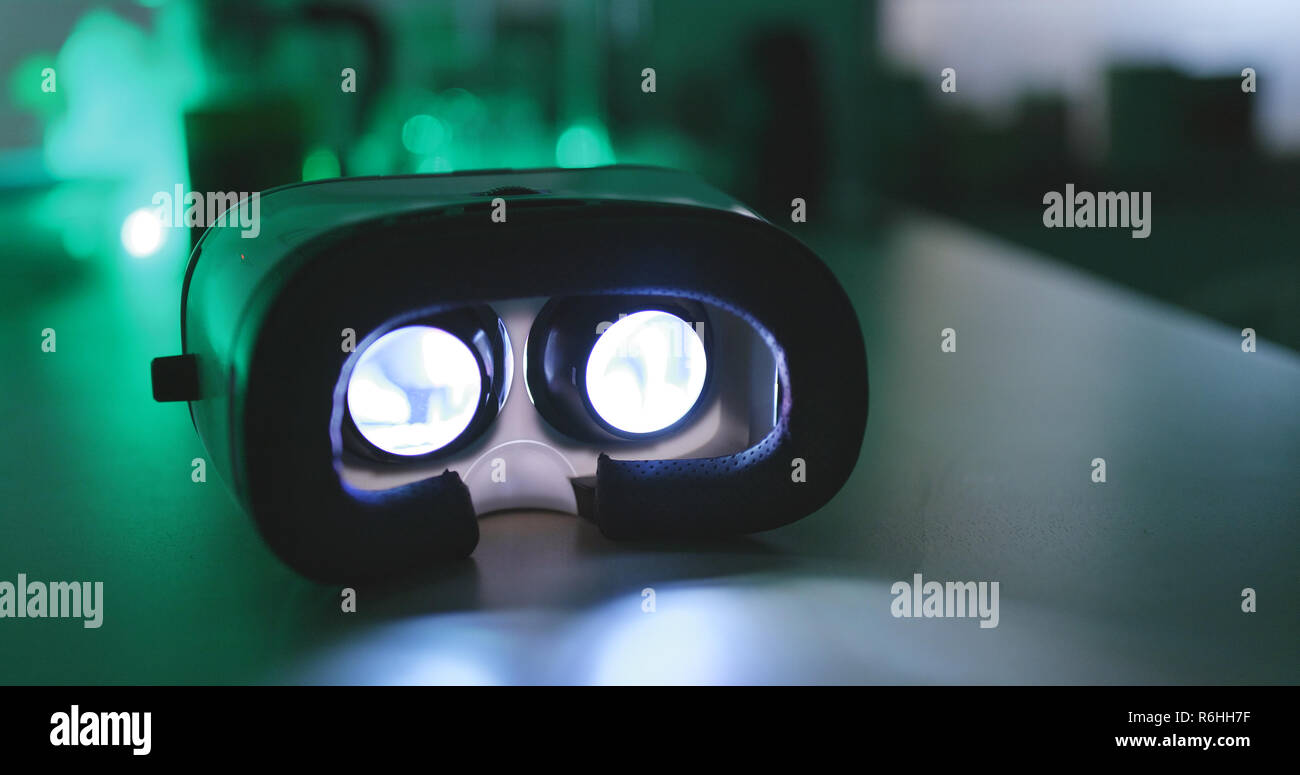VR device playing movie inside Stock Photo - Alamy