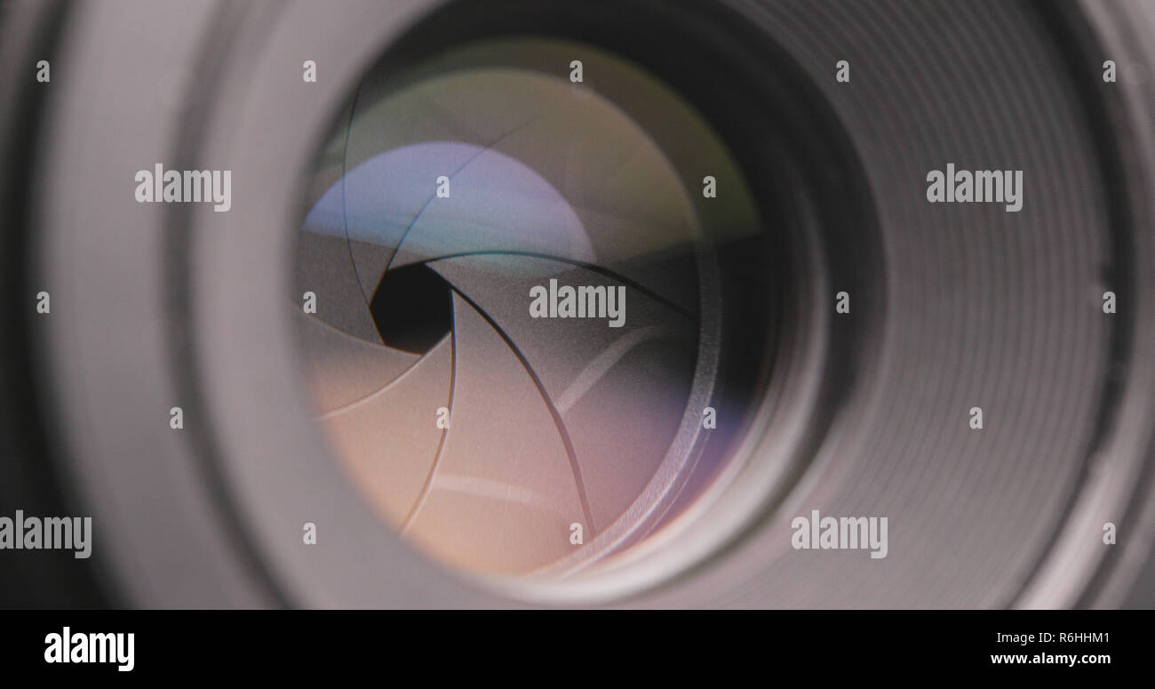 Professional Camera Lens zooming in and out Stock Photo - Alamy