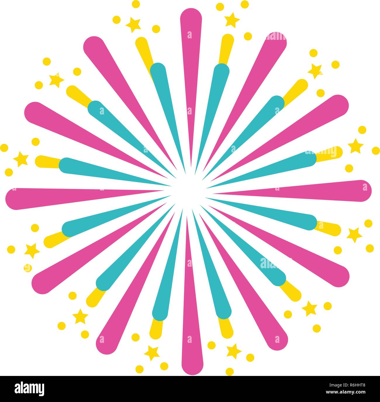 bright fireworks cartoon Stock Vector Image & Art - Alamy