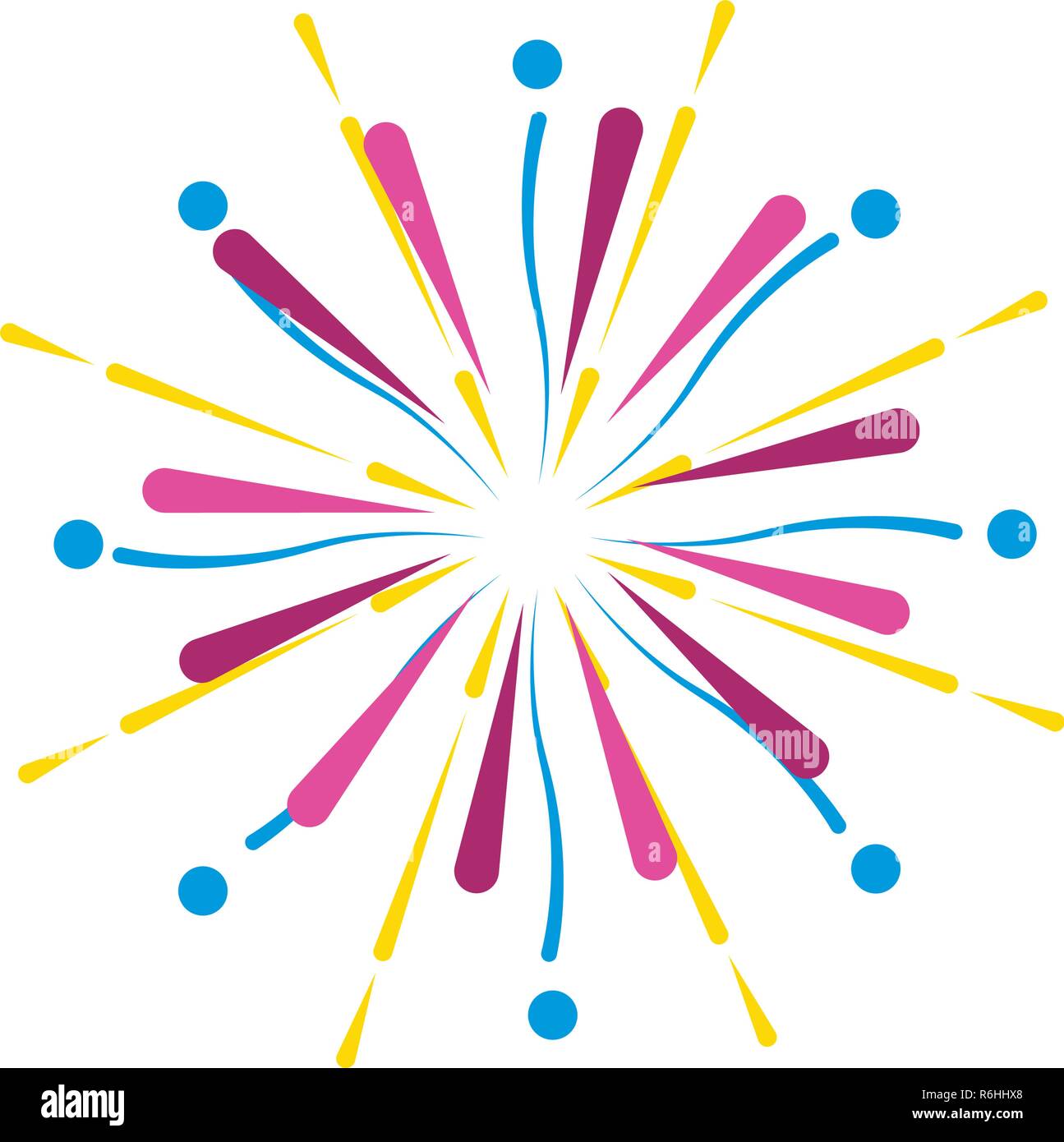 bright fireworks cartoon Stock Vector Image & Art - Alamy