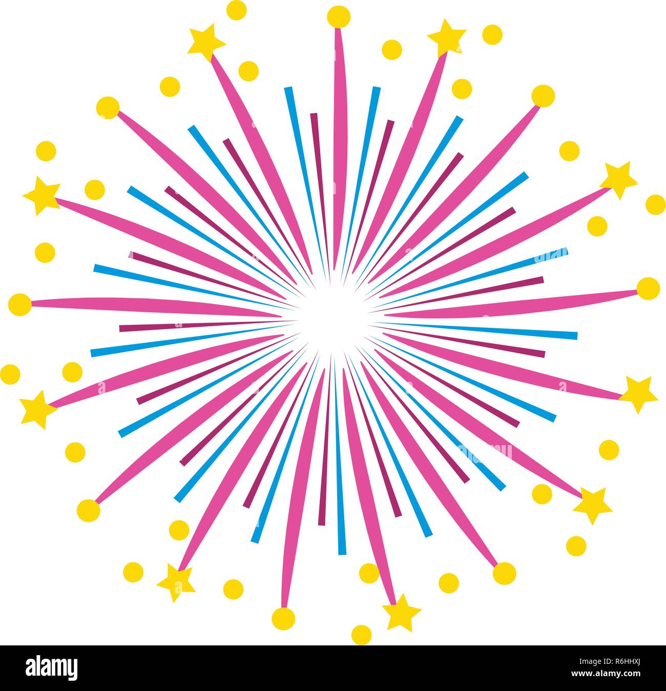 bright fireworks cartoon Stock Vector Image & Art - Alamy