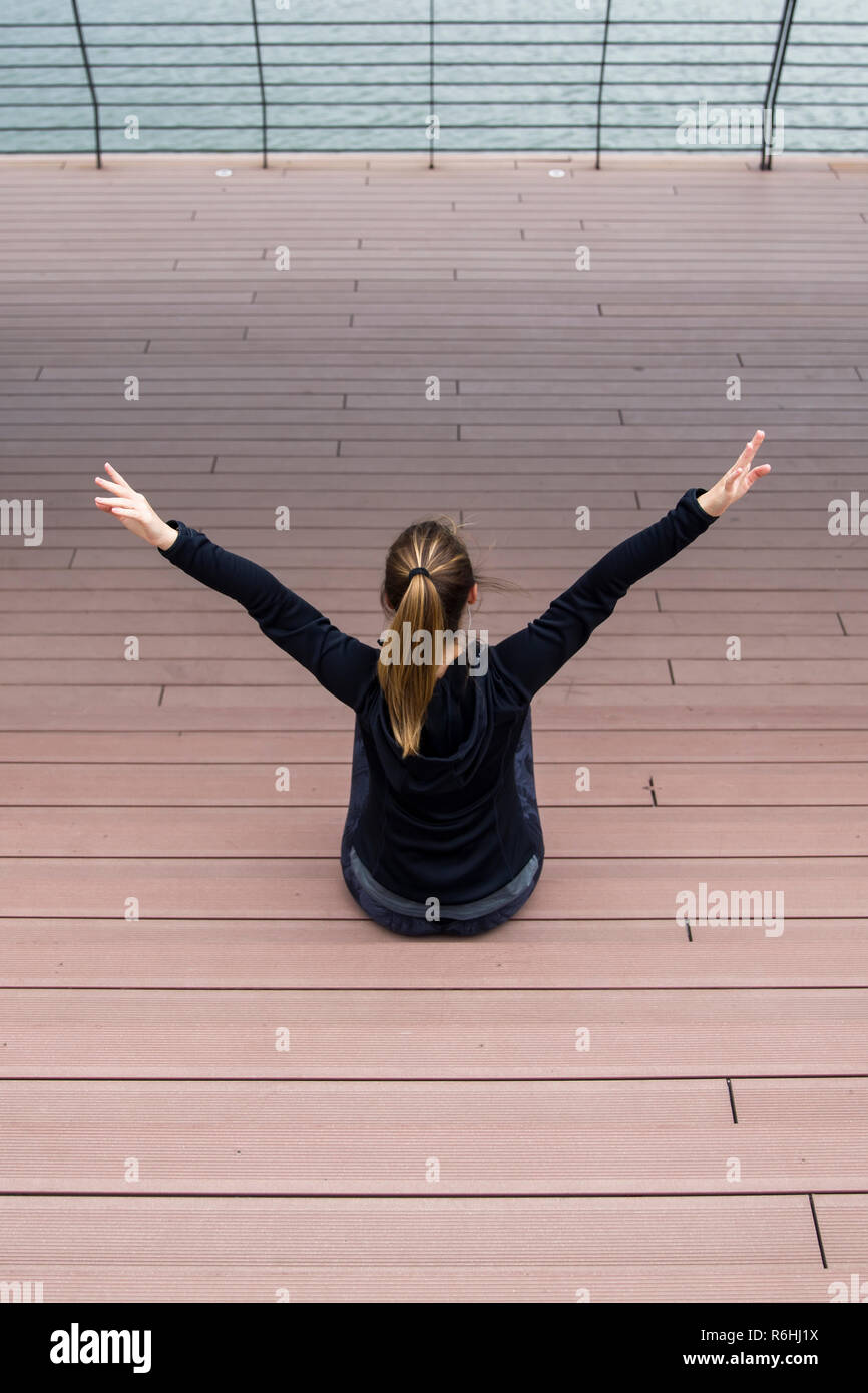 Back view beautiful slim hi-res stock photography and images - Alamy