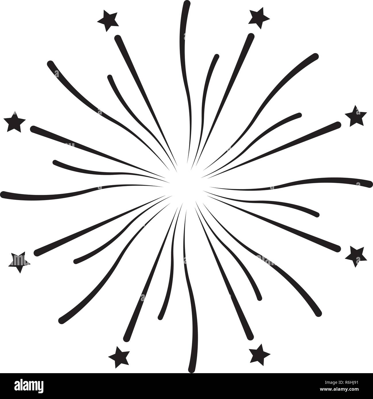 Cartoon fireworks Black and White Stock Photos & Images - Alamy