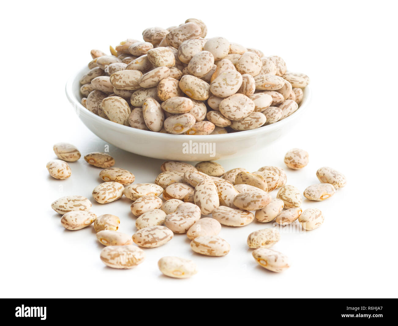 Dried borlotti beans Stock Photo - Alamy