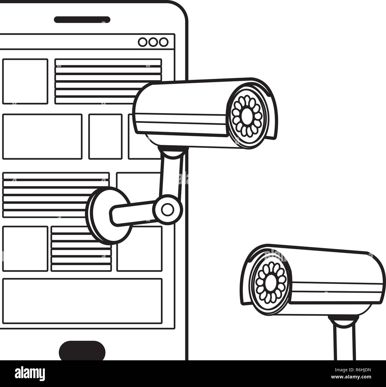security system cartoon Stock Vector Image & Art - Alamy