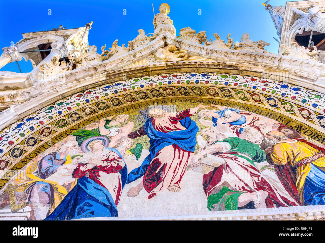 Christ Last Judgement Mosaic Saint Mark's Church Venice Italy Stock ...