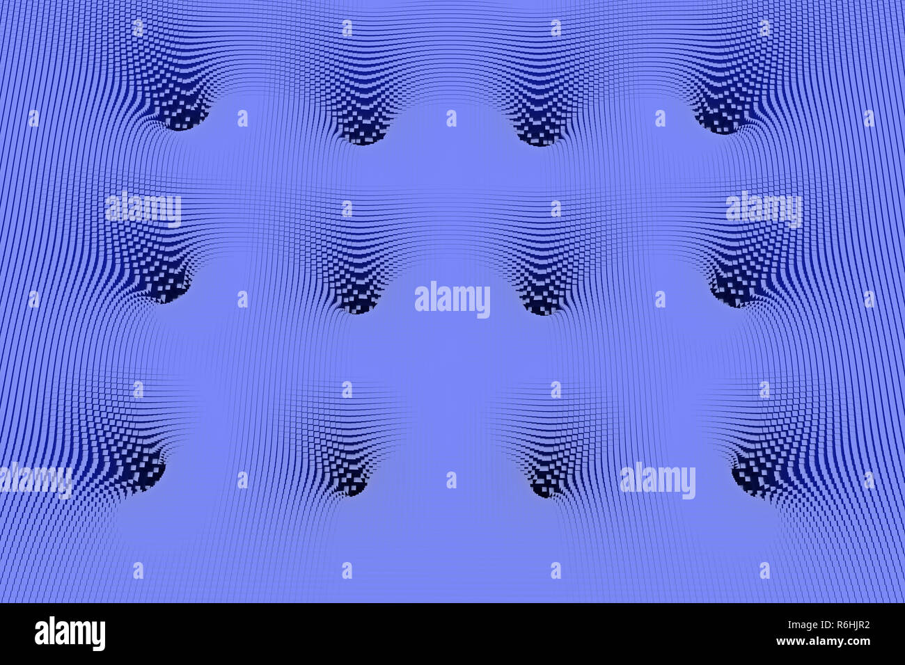 3d illustration of a landscape of potential funnels consisting of ...