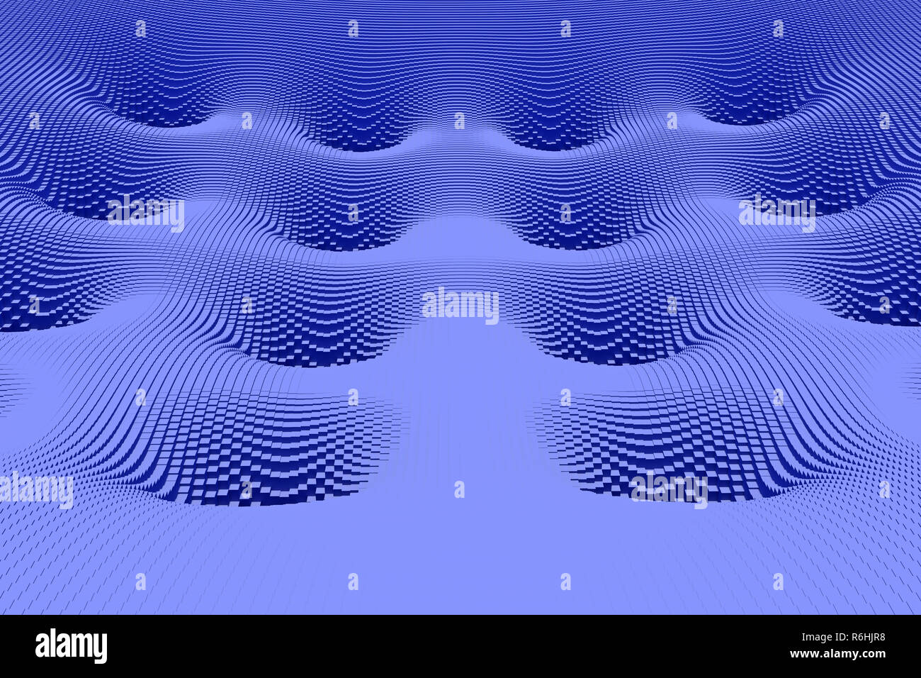 3d illustration of a landscape of potential funnels consisting of ...