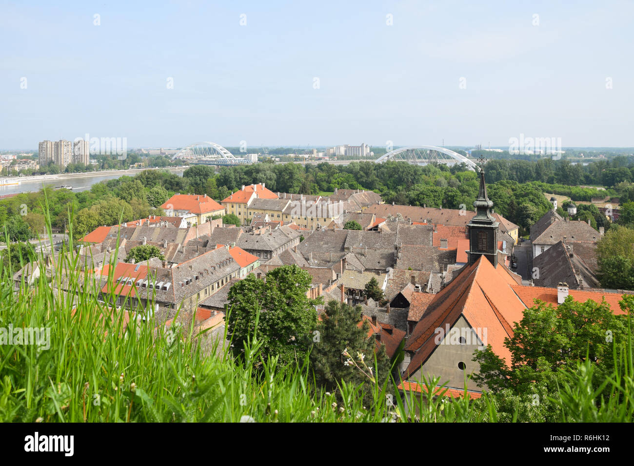 Panorama of Petrovaradin and Novi Sad photographed from the ...