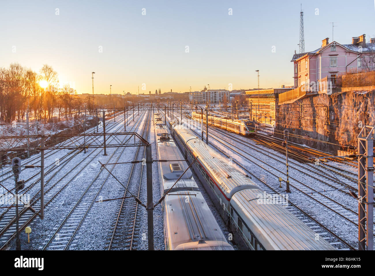 The railway station in Helsinki, Finland Stock Photo - Alamy