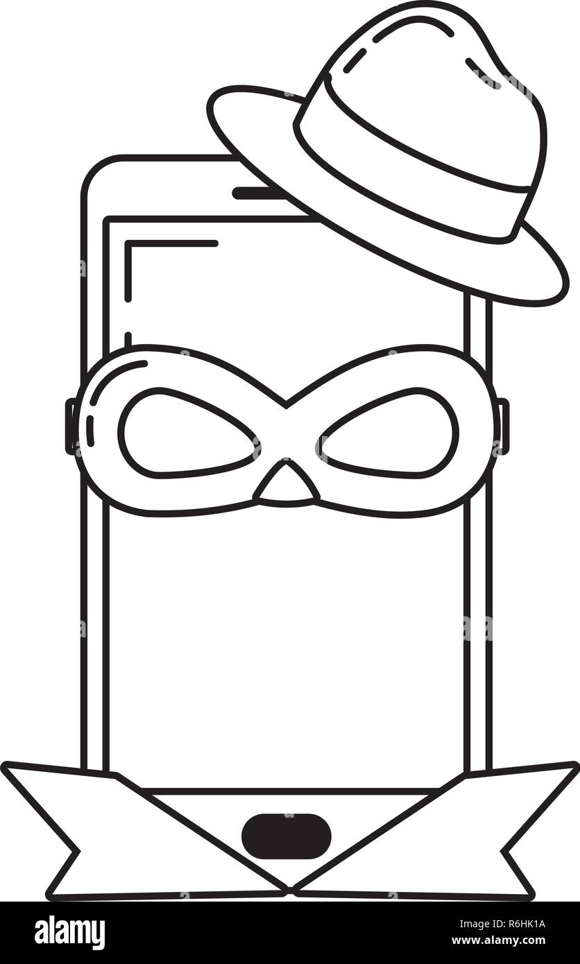 Hacker cartoon smartphone hi-res stock photography and images - Alamy