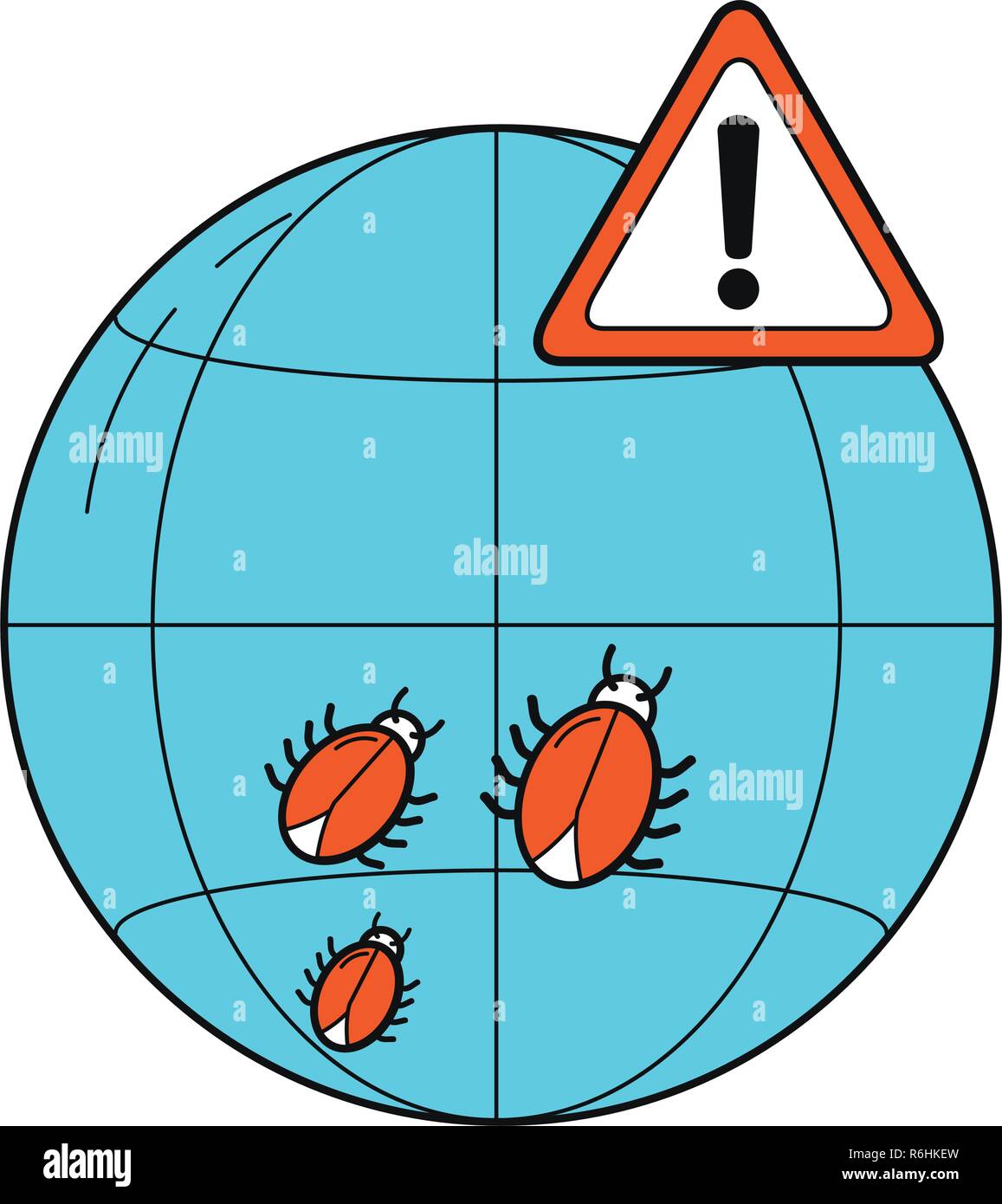 System warning alert cyber Stock Vector Images - Alamy