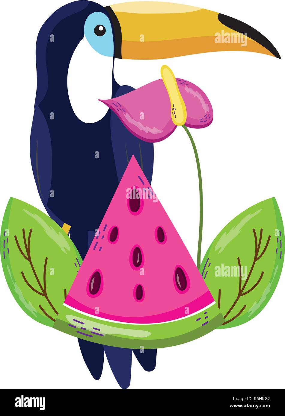 tropical bird tucano cartoon Stock Vector Image & Art - Alamy