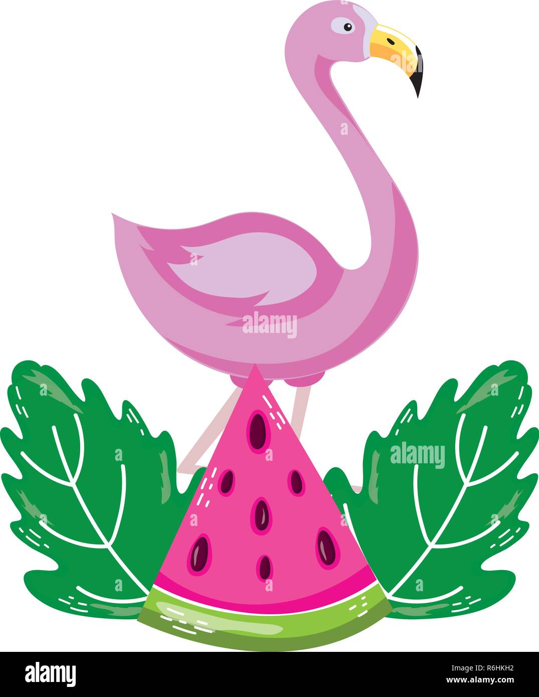 tropical bird flamingo cartoon Stock Vector Image & Art - Alamy