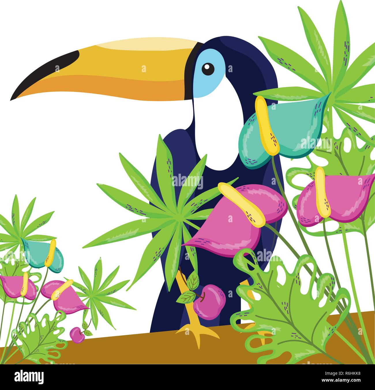 tropical bird tucano cartoon Stock Vector Image & Art - Alamy