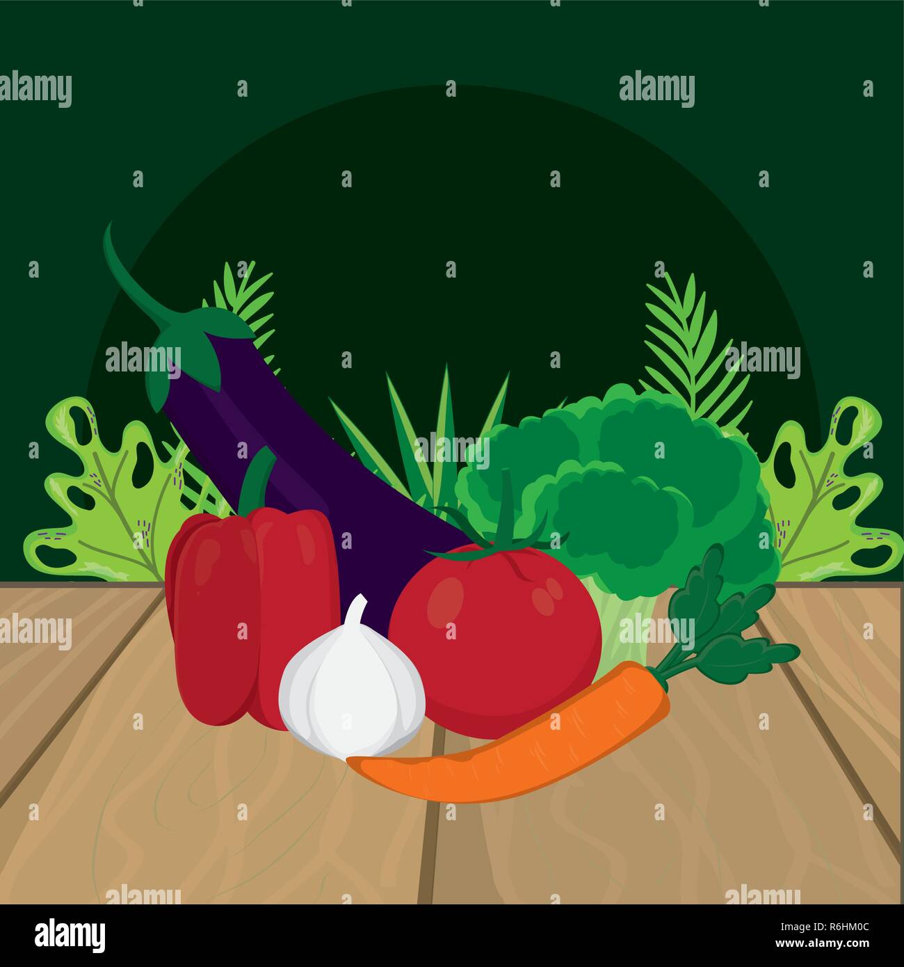 fresh vegetables cartoon Stock Vector Image & Art - Alamy