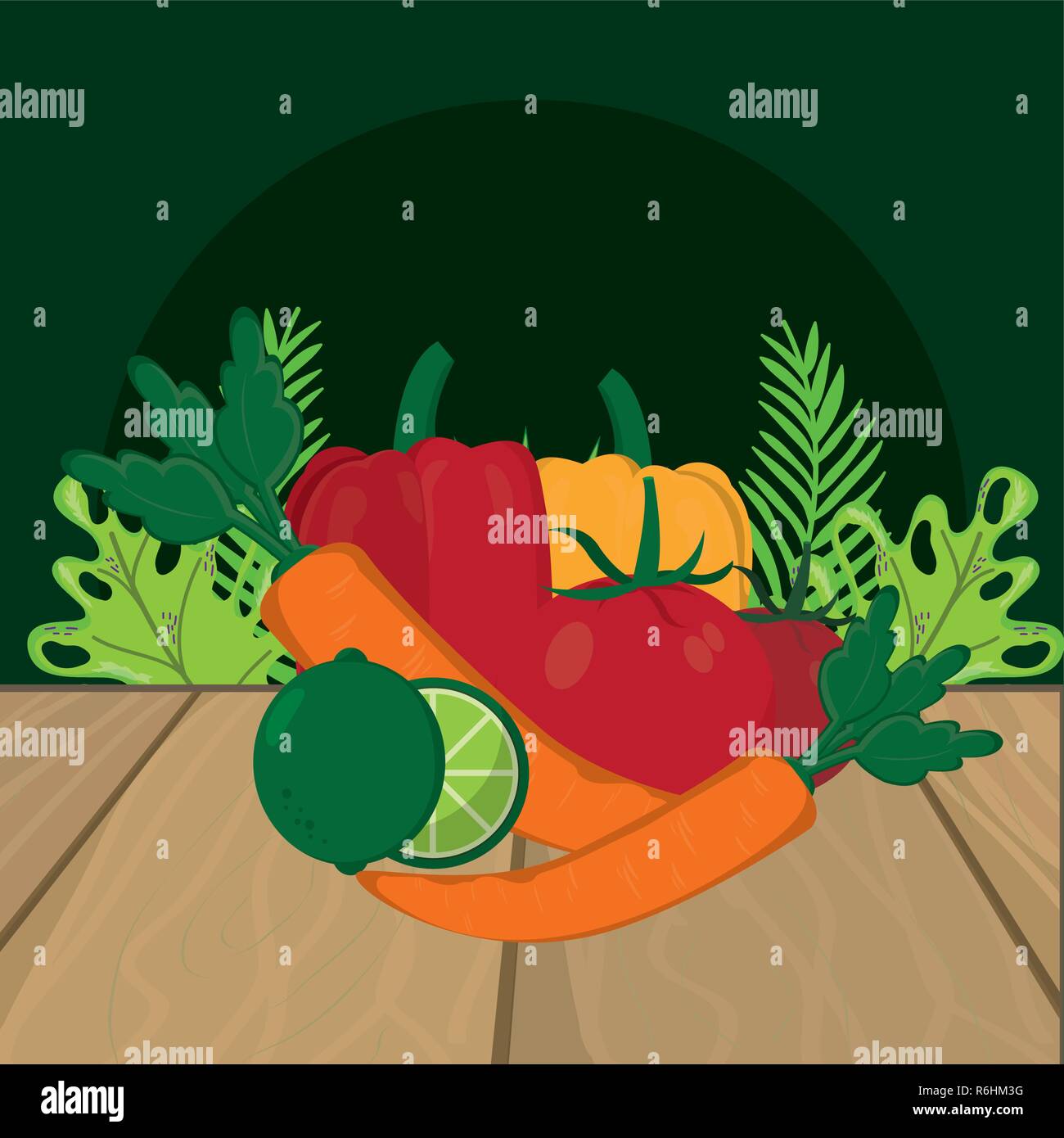 fresh vegetables cartoon Stock Vector Image & Art - Alamy