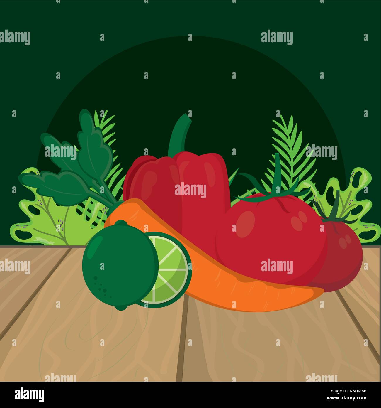 fresh vegetables cartoon Stock Vector Image & Art - Alamy