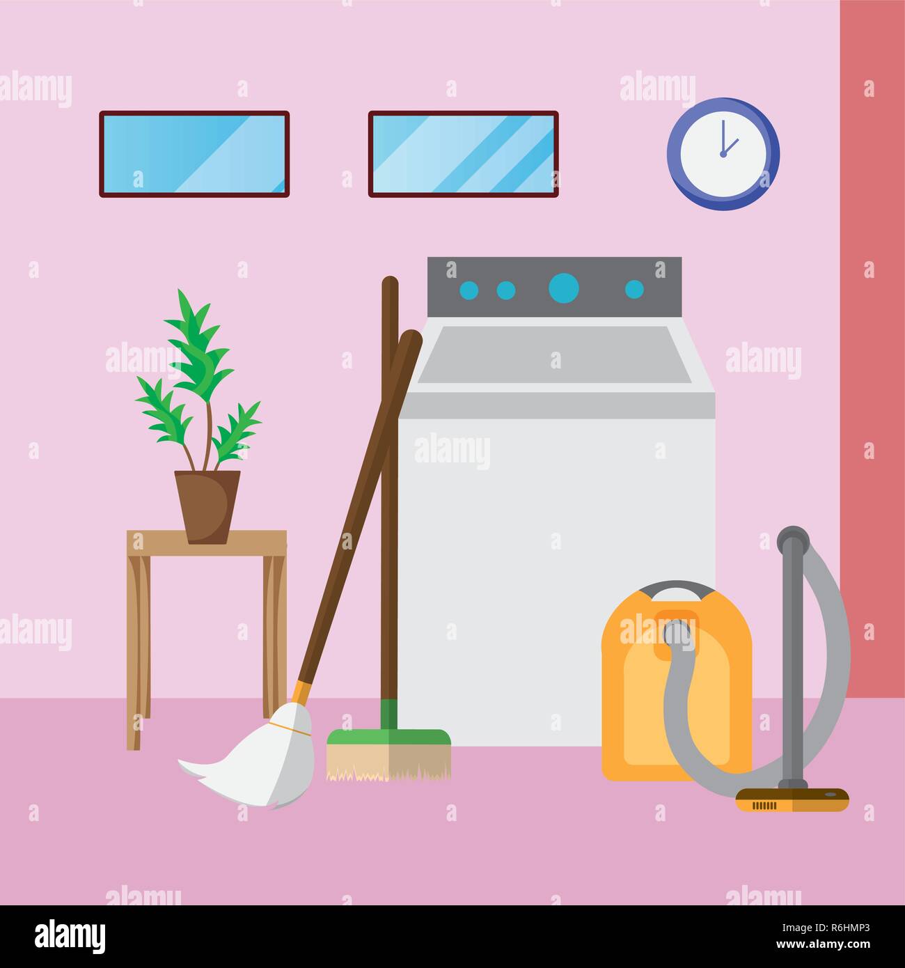 house cleaning laundry room Stock Vector Image & Art - Alamy
