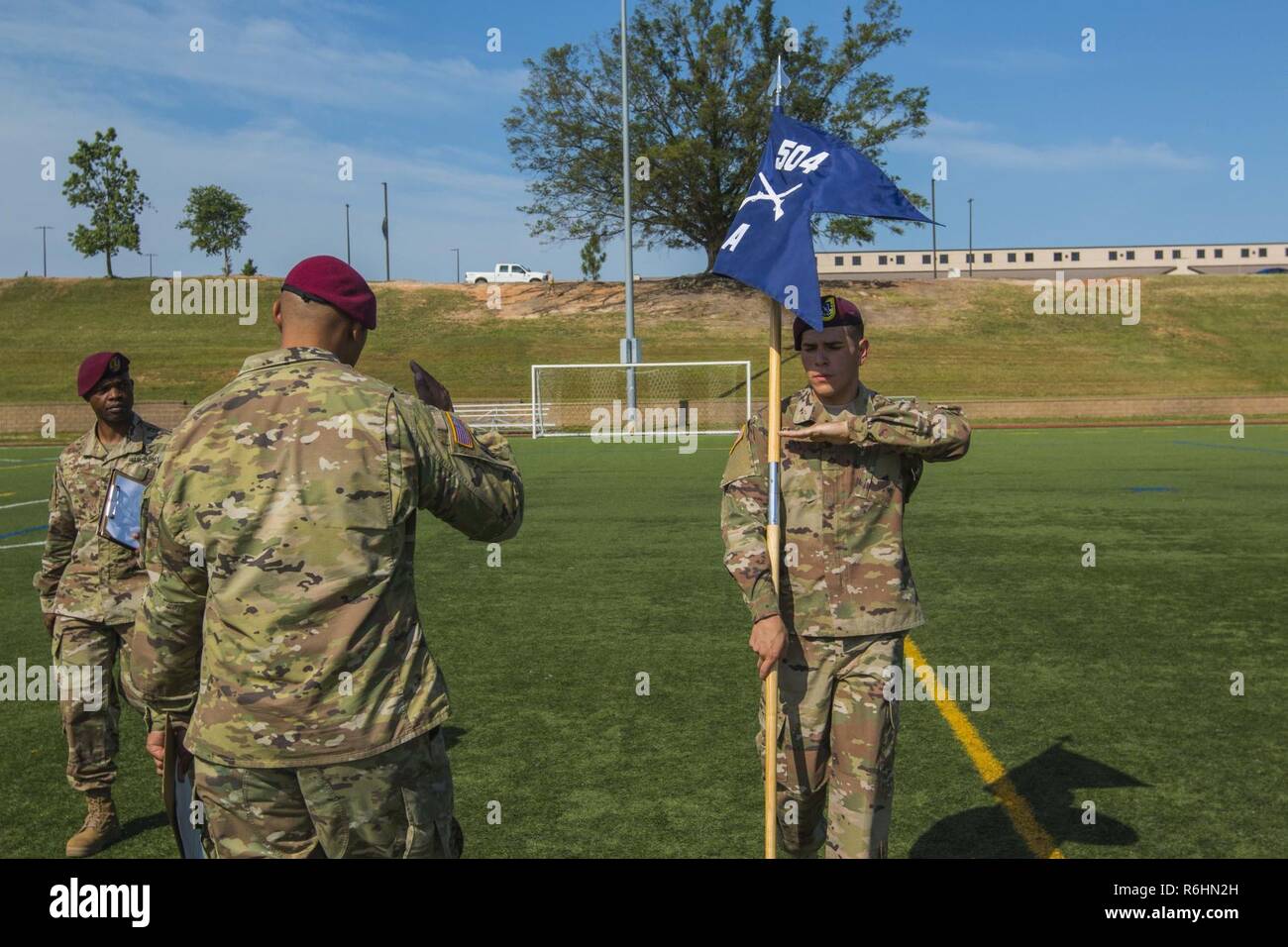 A Paratrooper with the 2nd Battalion, 504th Parachute Infantry Regiment ...