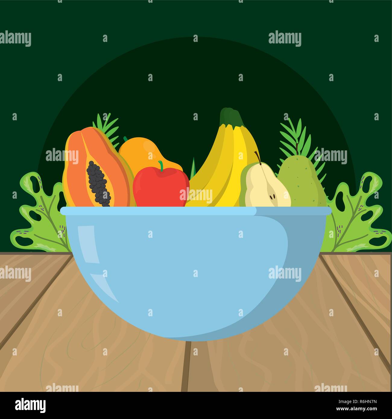 fresh fruits cartoon Stock Vector Image & Art - Alamy