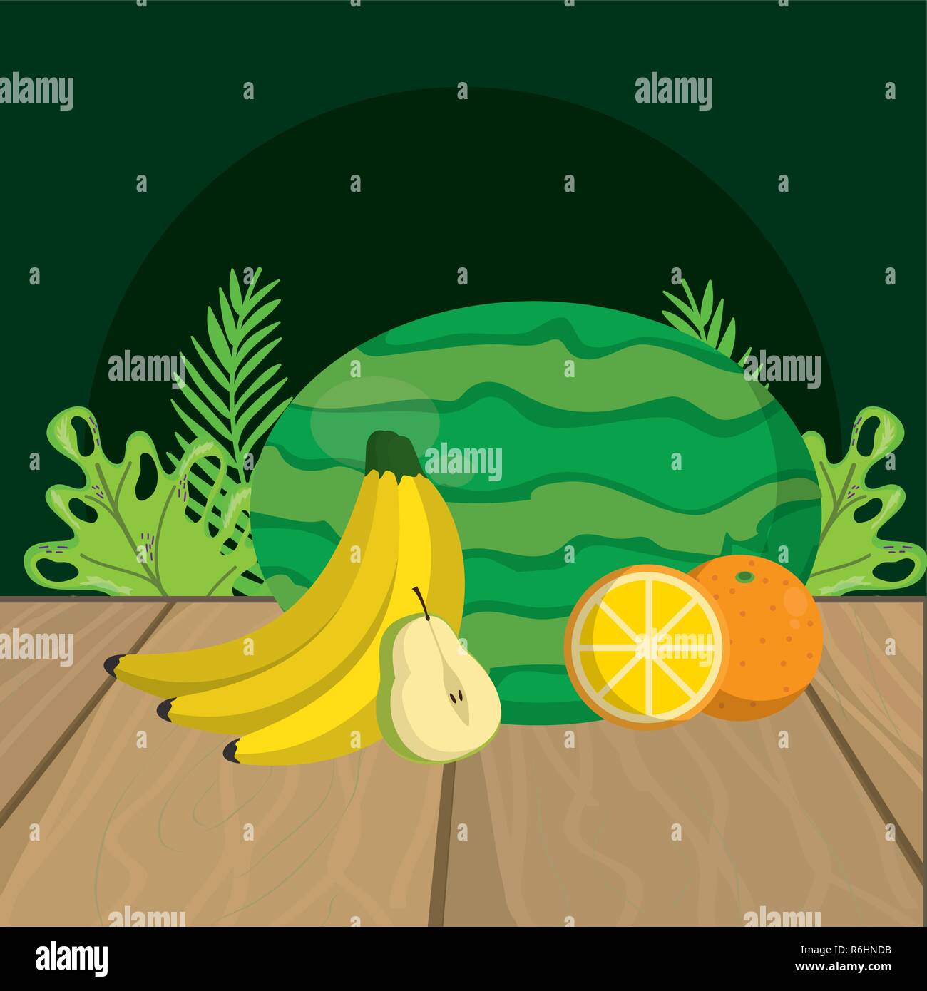 fresh fruits cartoon Stock Vector Image & Art - Alamy