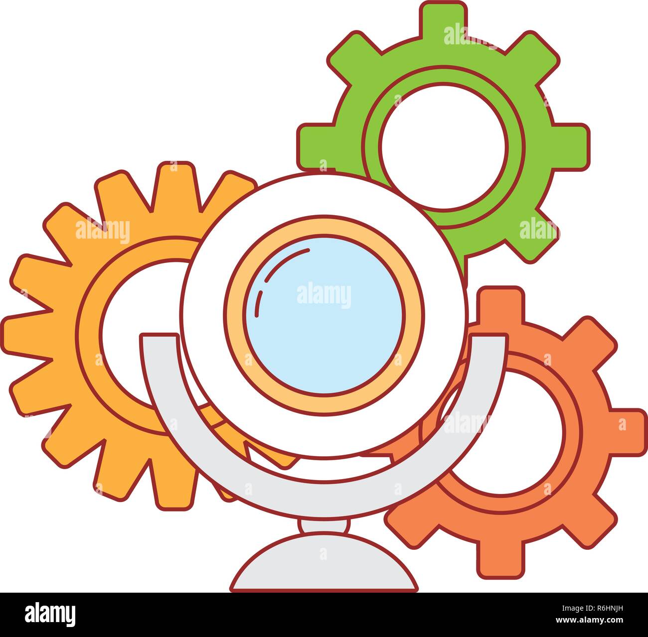 security system support cartoon Stock Vector Image & Art - Alamy