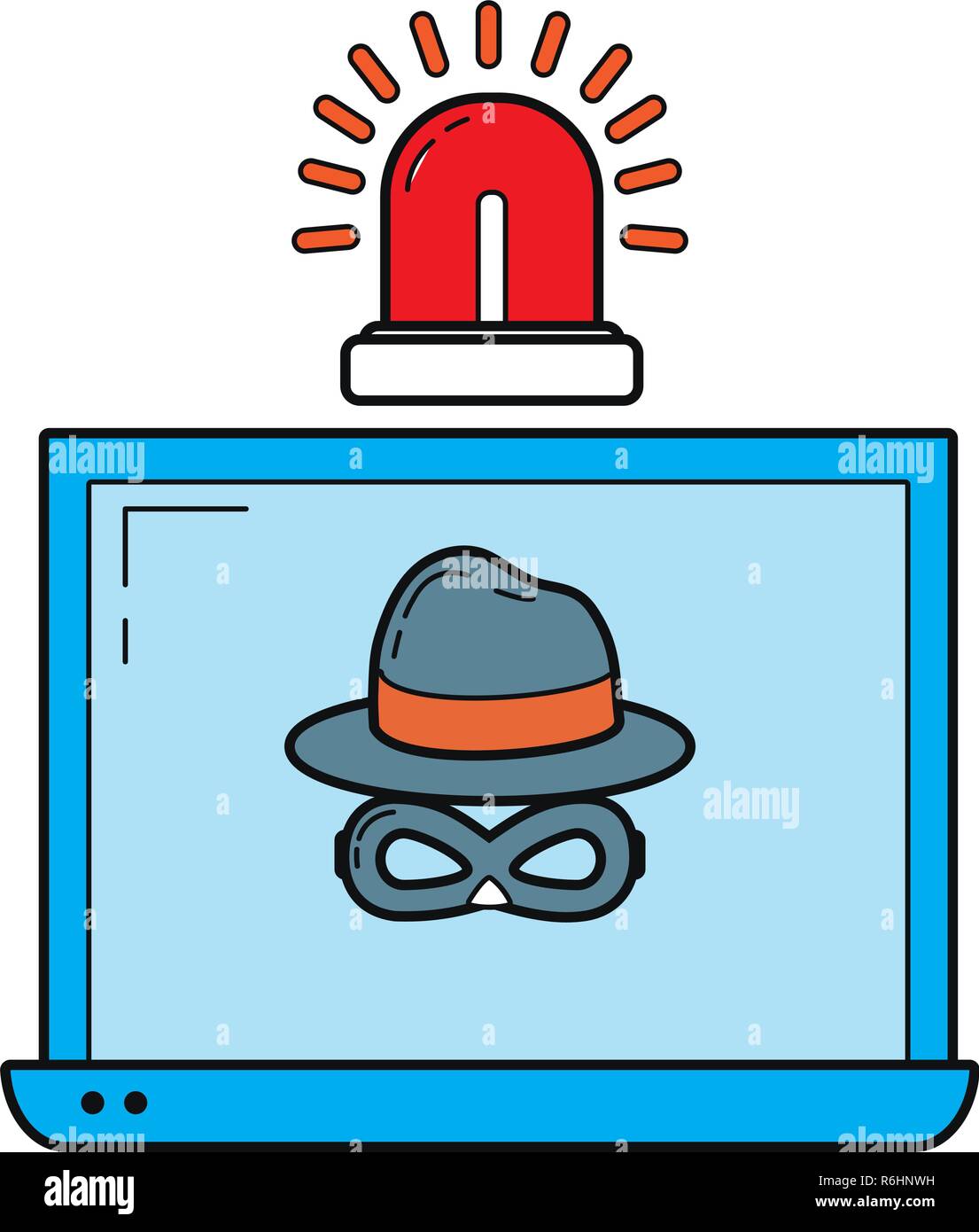 System attack alarm Stock Vector Images - Alamy