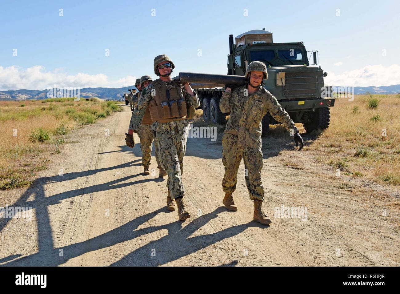 FORT HUNTER LIGGETT, Calif. (May 17, 2017) - Seabees assigned to Naval ...