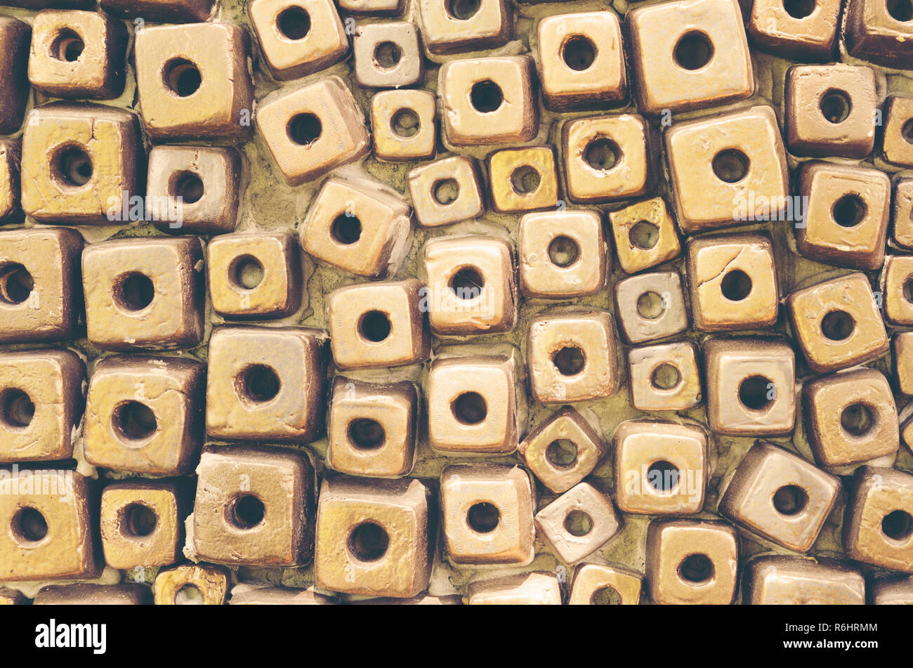 Colorful of ceramic tiles on the wall Stock Photo - Alamy