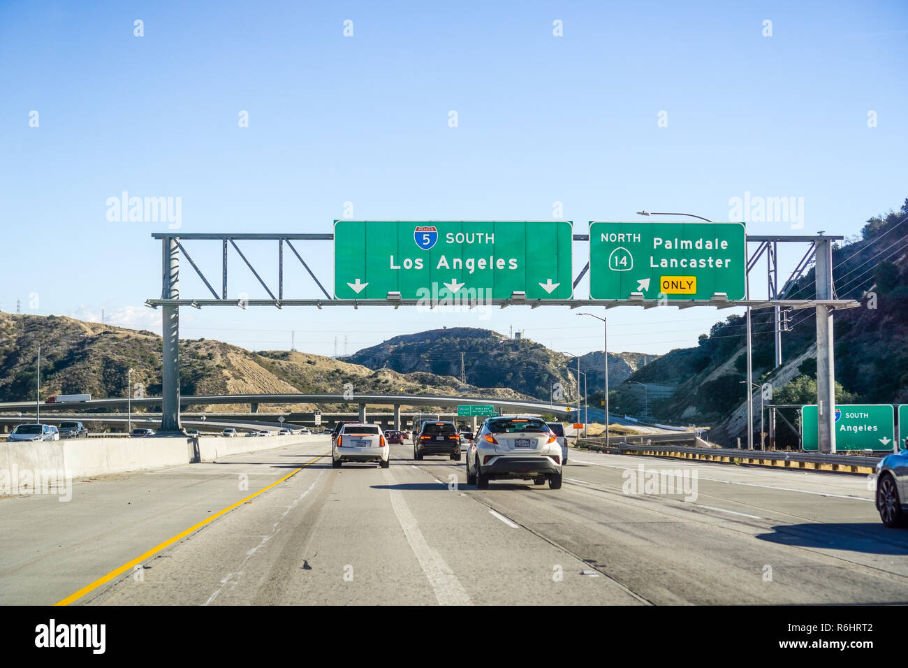 Los angeles freeway interchange hi-res stock photography and images - Alamy