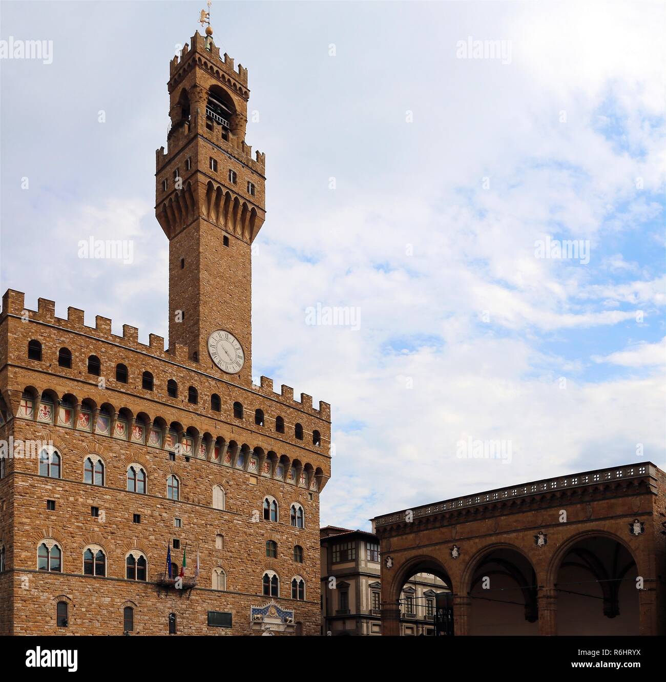 old palace in Florence also called PALAZZO VECCHIO in Italy with ...