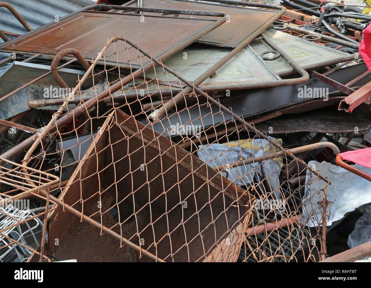 dump of ferrous materials in the recycler for the collection of bulky ...