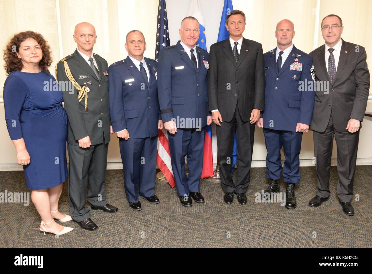 Pictured left to right are Mrs. Nataša Mikuž and Col. Ivo Mikuž ...