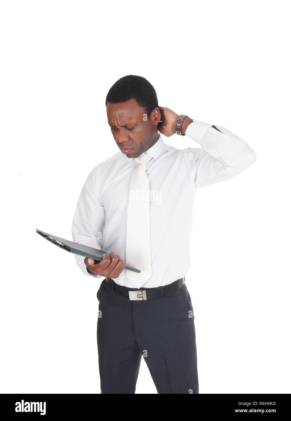 Man scratching head black and white Cut Out Stock Images & Pictures - Alamy