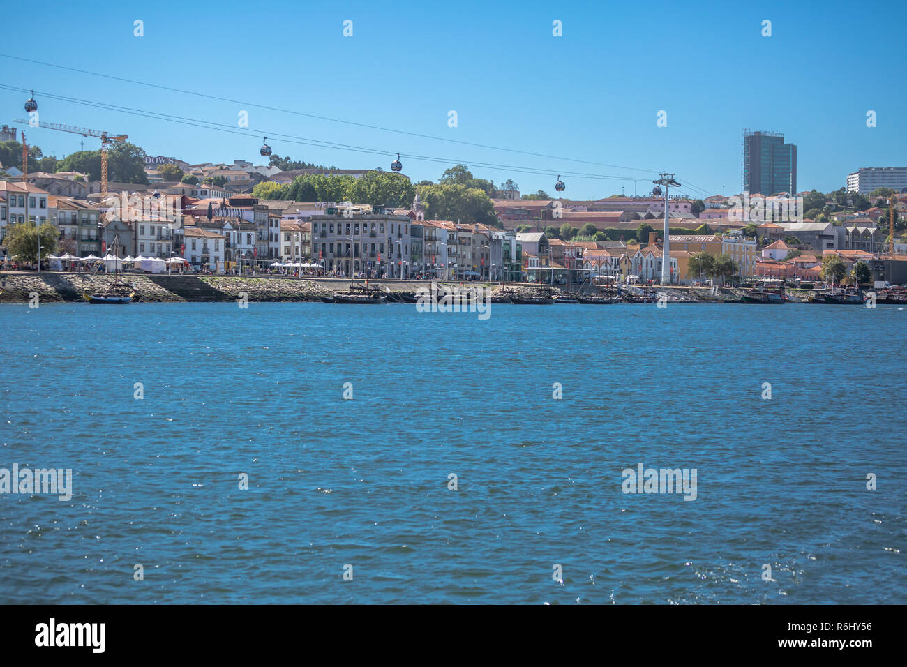 Porto/Portugal - 10/02/2018 : View of Douro river, with rabelo boats ...