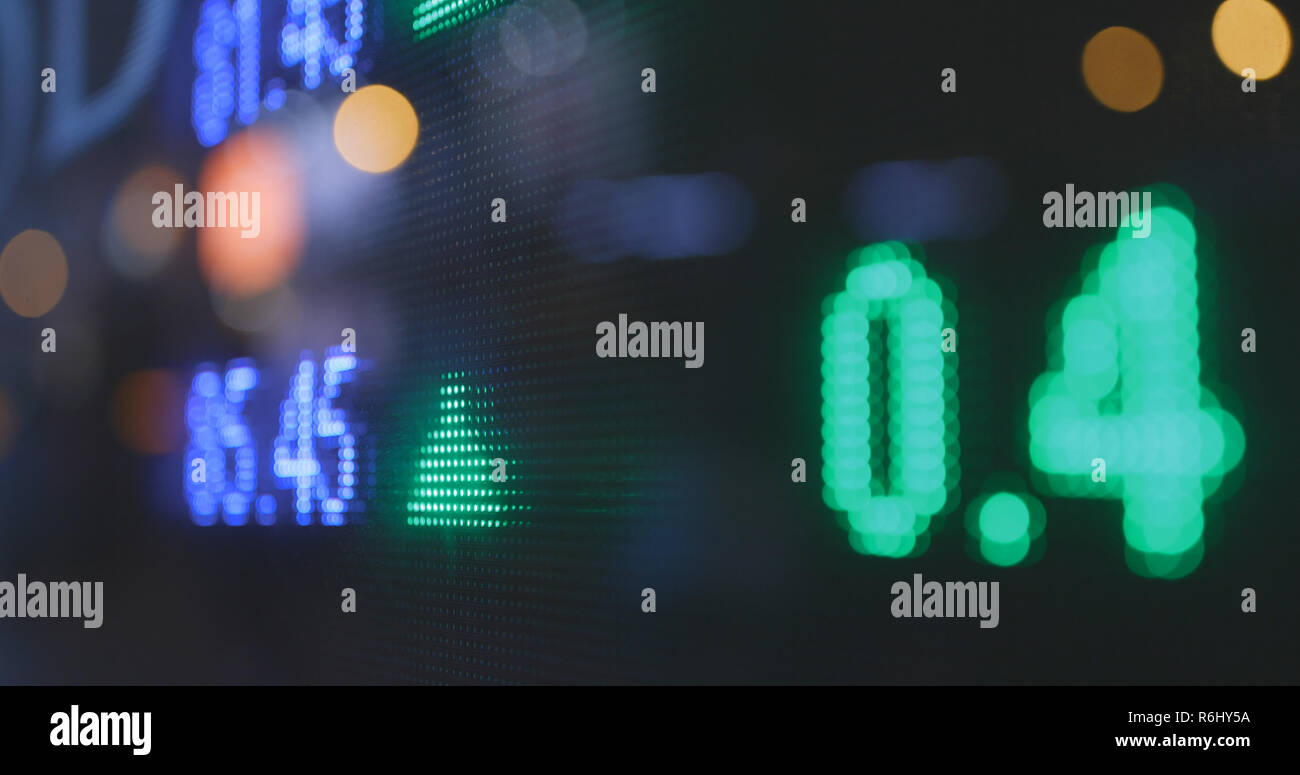 Stock market data display Stock Photo - Alamy