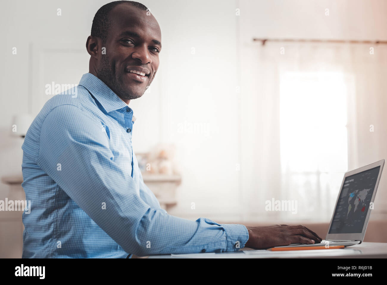 Nice handsome man looking at you Stock Photo - Alamy