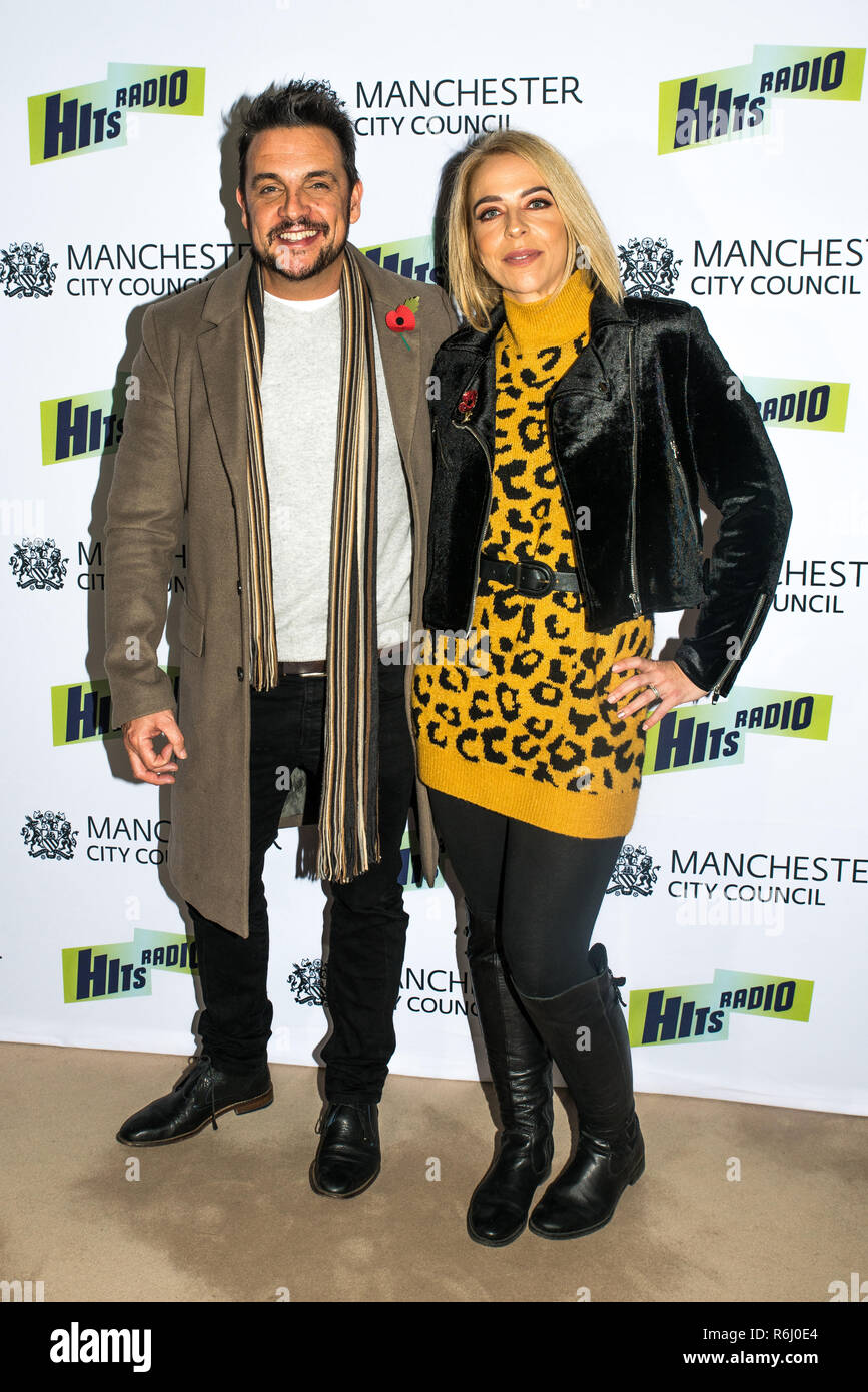 Celebrities switch on the Christmas lights in Albert Square, Manchester ...