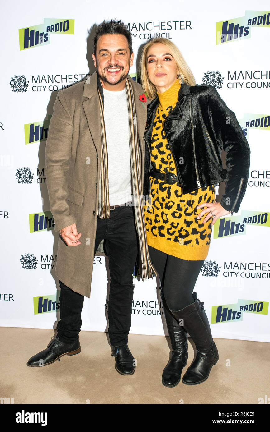 Celebrities switch on the Christmas lights in Albert Square, Manchester ...