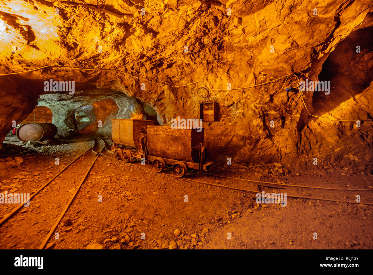 the ancient mines of Dossena Italy Stock Photo - Alamy