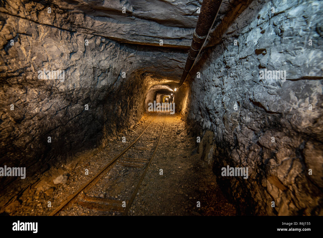 the ancient mines of Dossena Italy Stock Photo - Alamy