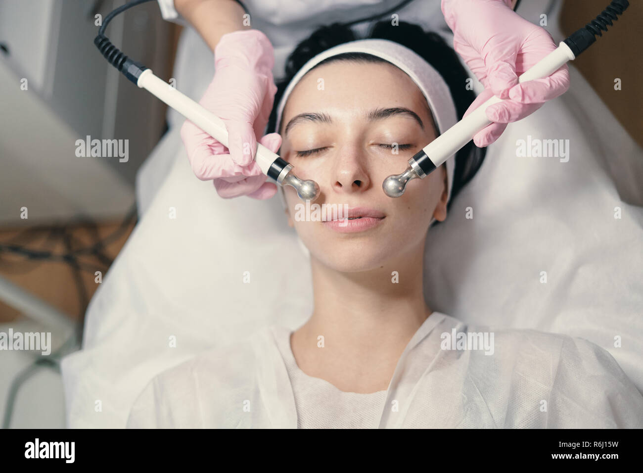 Rejuvenating facial treatment model getting hi-res stock photography ...