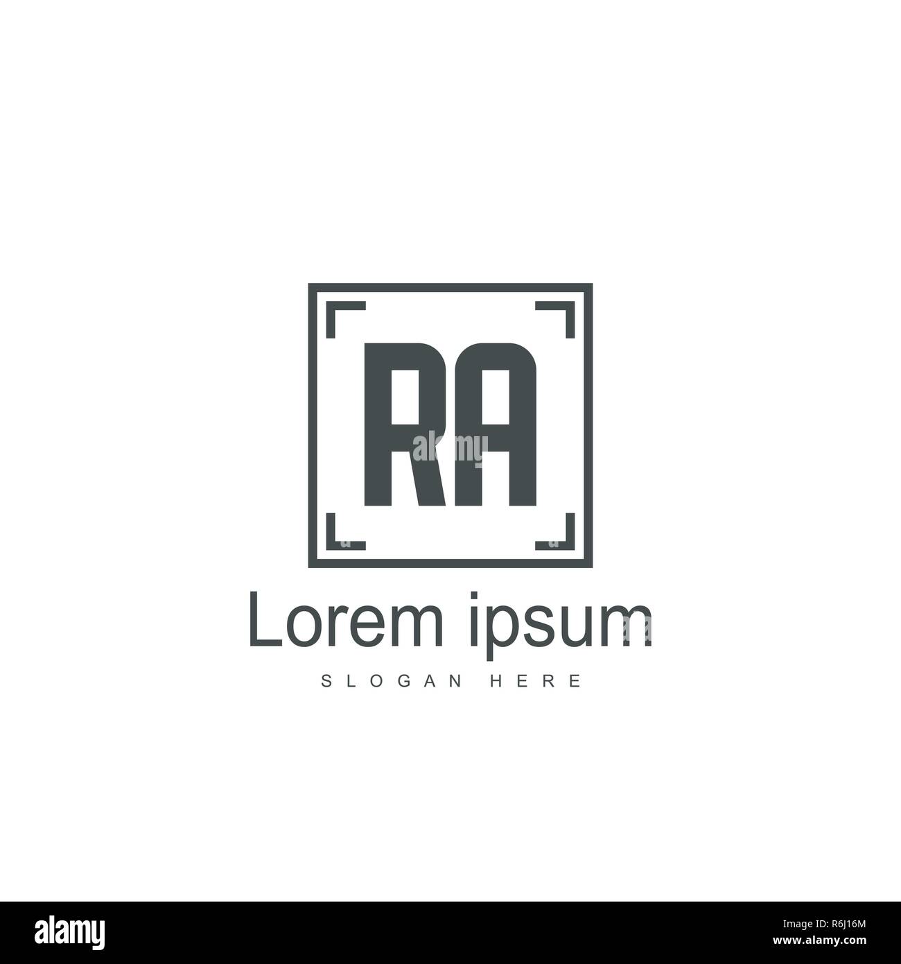 RA Logo template design. Initial letter logo template design Stock ...