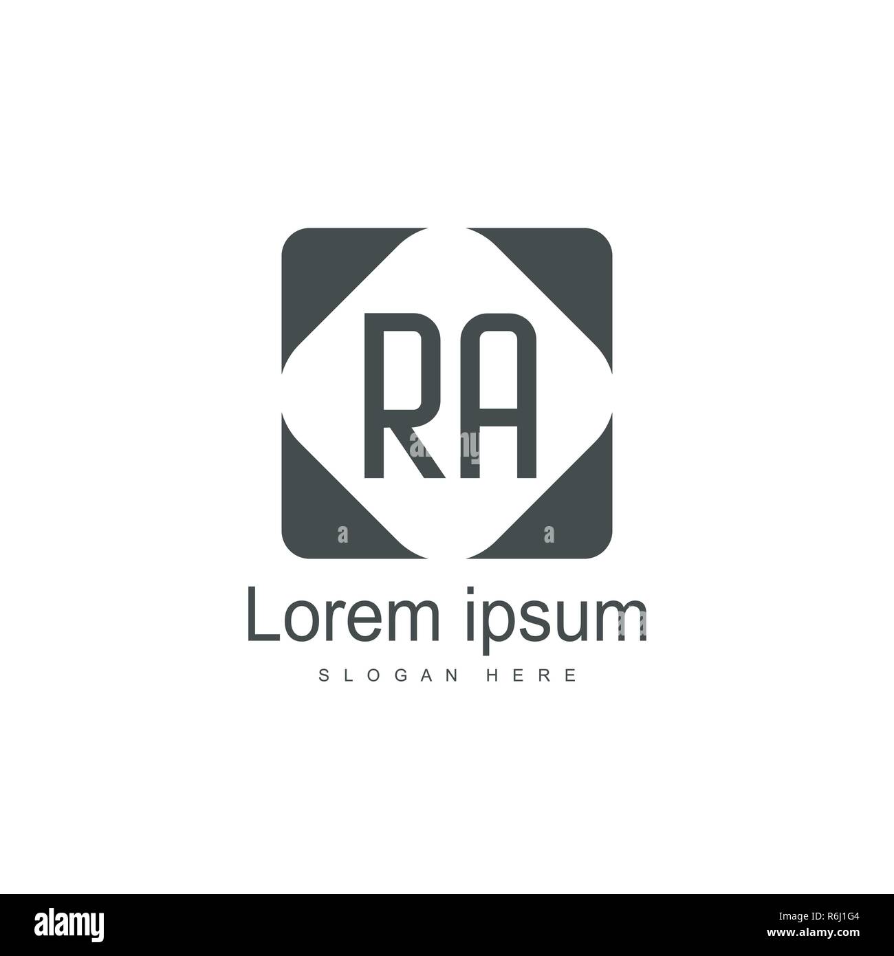 RA Logo template design. Initial letter logo template design Stock ...